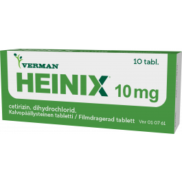 HEINIX 10 mg 10 tablettia, kalvopääll