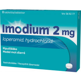 IMODIUM 2 mg 8 tablettia, kalvopääll